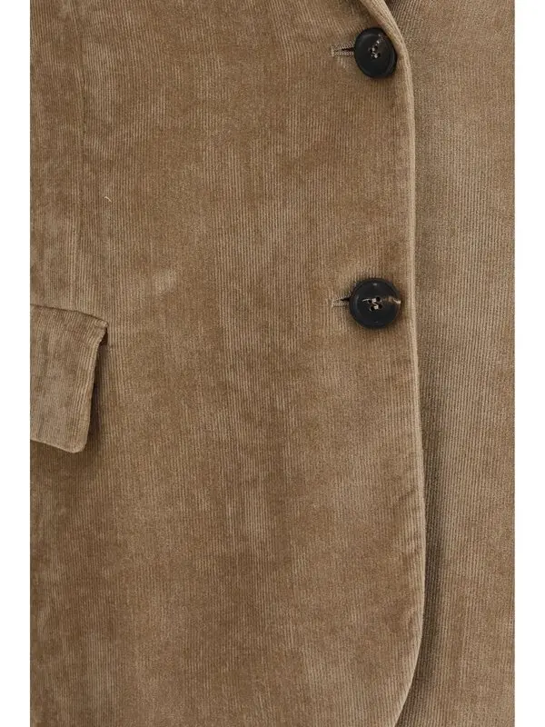 Brunello Cucinelli Fluid Corduroy Jacket With Monile