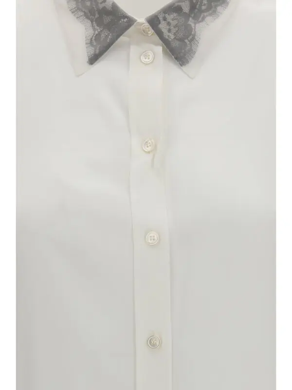Alexander McQueen Floral Lace Detail Shirt