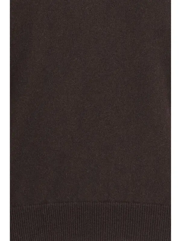 Brunello Cucinelli Cashmere Sweater With Monili Chain - Brown