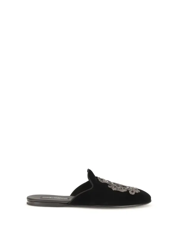 Dolce & Gabbana Velvet Slippers