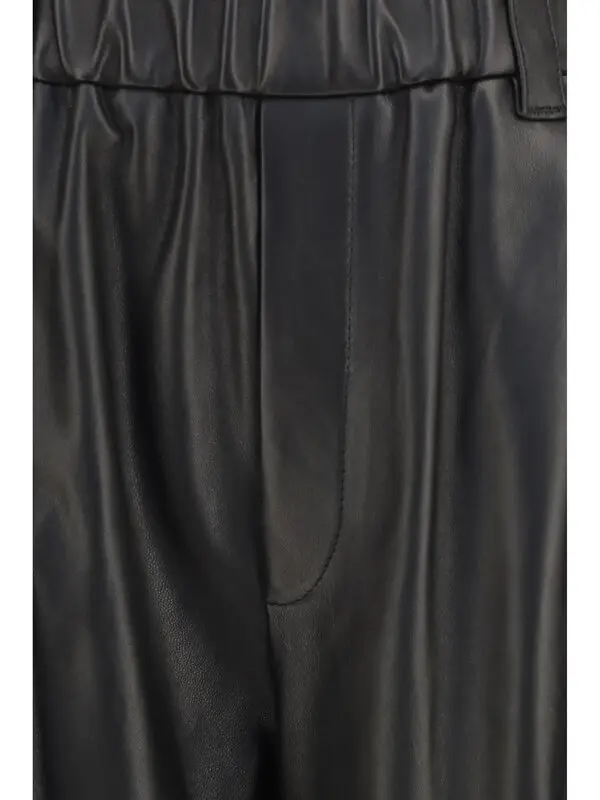 Brunello Cucinelli Baggy Nappa Leather Pants