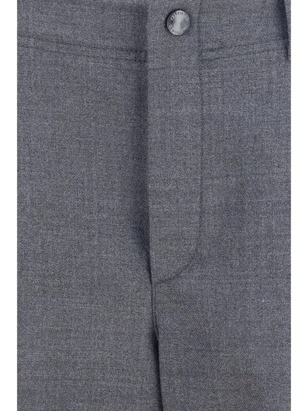 Brunello Cucinelli Barrel Cargo Pants In Virgin Wool Twill With Monile
