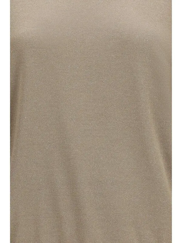 Brunello Cucinelli Short-sleeve Cashmere And Silk Sweater - Cream