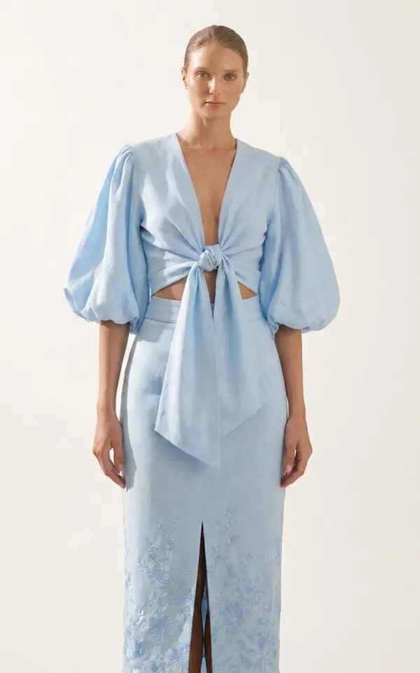 ANDRES OTALORA Suspiro De Amor Linen Blouse