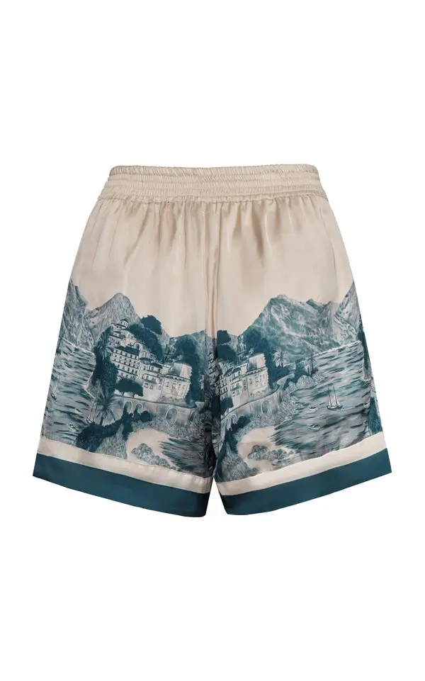 ANDRES OTALORA Horizonte Satin Mini Shorts