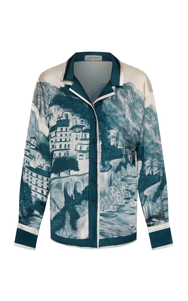 ANDRES OTALORA Tarde De Verano Satin Shirt