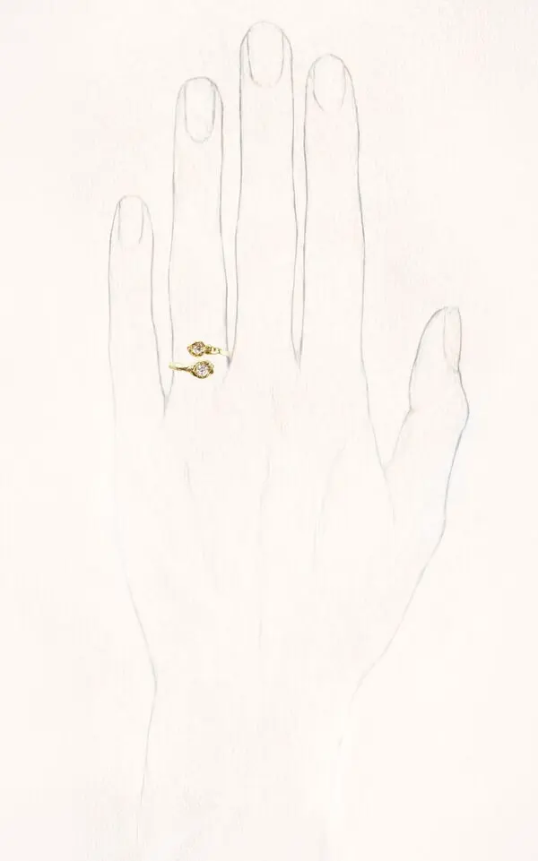 ELHANATI 18k Yellow Iman Duo Ring