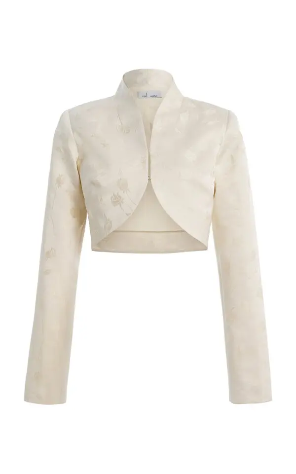 MEL USINE Cecile Jacquard Cropped Bolero Jacket