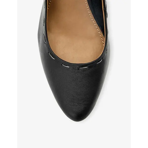 ALLSAINTS Anna Heeled Leather Court Shoes