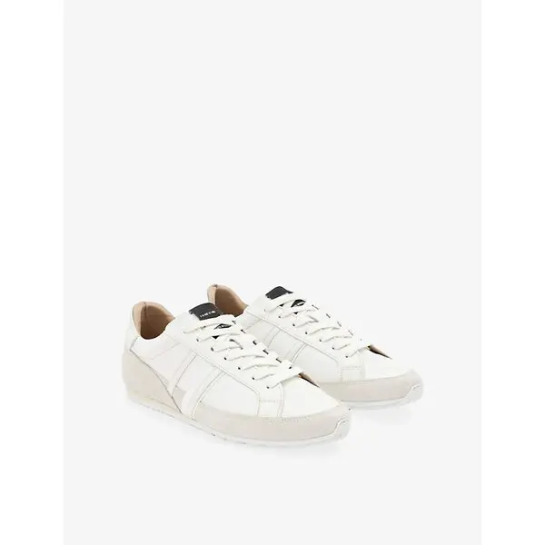 ALLSAINTS Liam Leather And Suede Trainers - Chalk White/wh