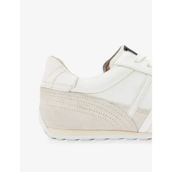 ALLSAINTS Liam Leather And Suede Trainers - Chalk White/wh