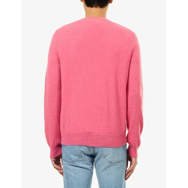 Play Comme Des Garcon Double Heart Wool Knit Cardigan - Pink