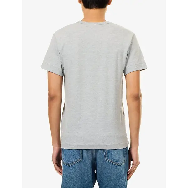 Play Comme Des Garcon Small Double Heart Cotton-jersey T-shirt