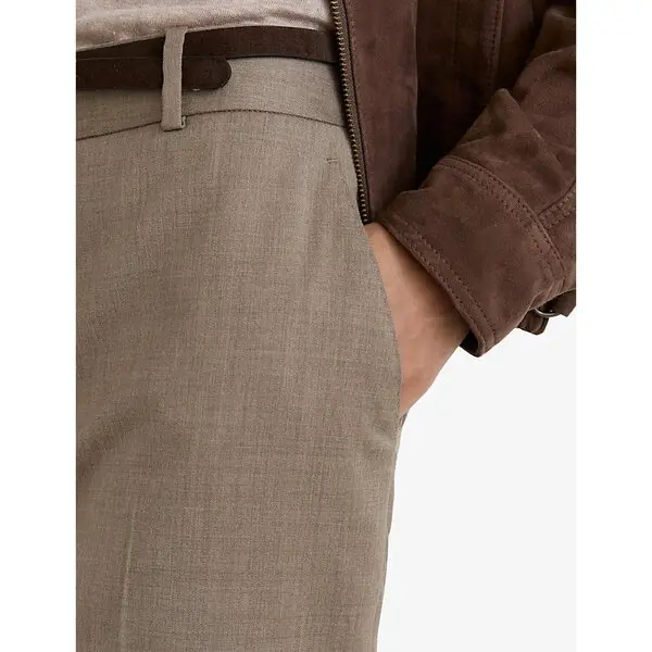 REISS Adie Wide-leg Mid-rise Wool-blend Trousers