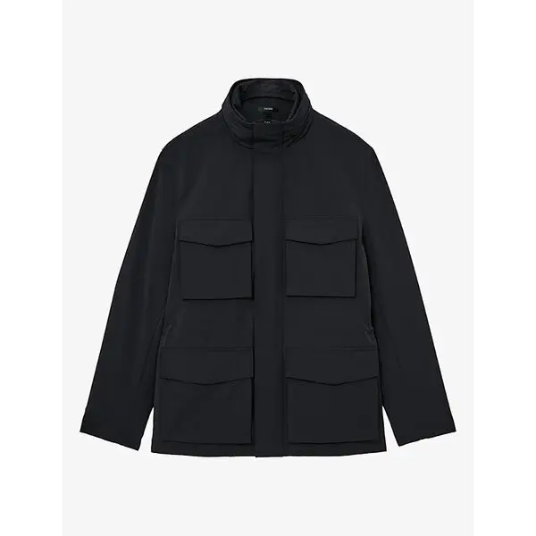 REISS Glick Gilet-insert Woven Jacket - Navy