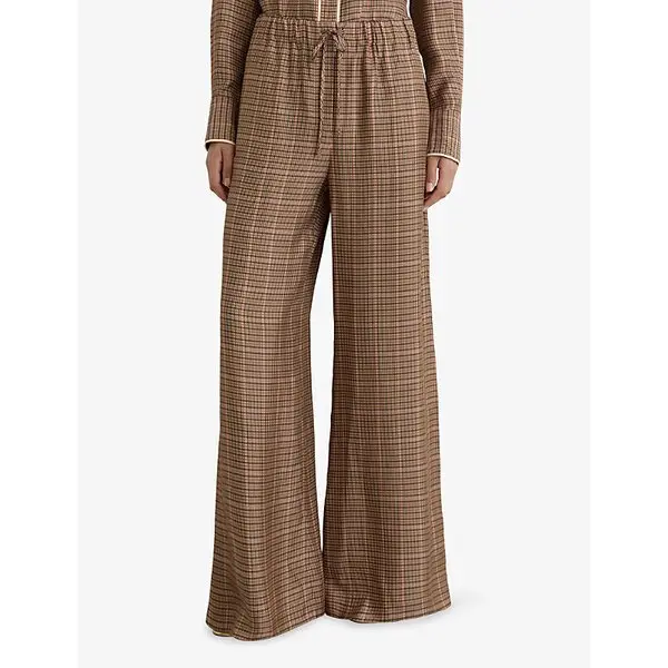 REISS Minnie Wide-leg High-rise Woven Trousers