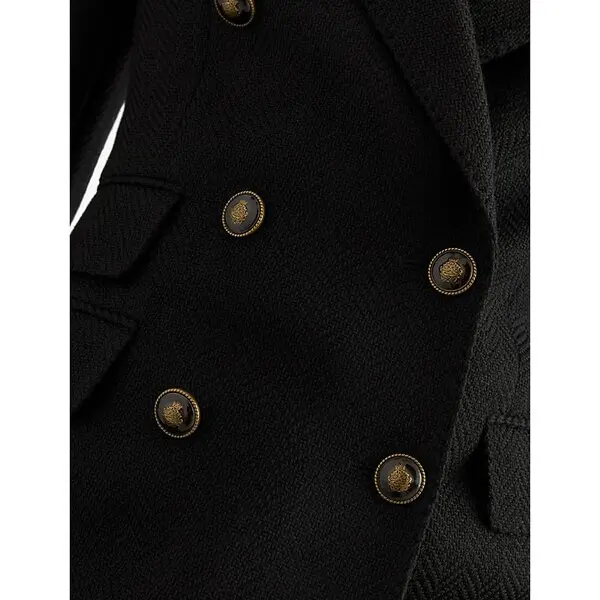 REISS Lauryn Peak-lapel Wool-blend Twill Blazer