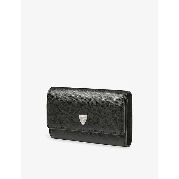 ASPINAL OF LONDON Branded Leather Business Card Holder