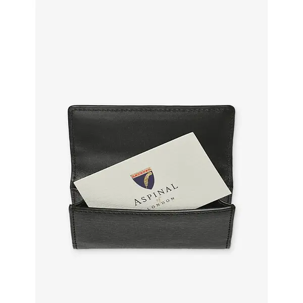 ASPINAL OF LONDON Branded Leather Business Card Holder