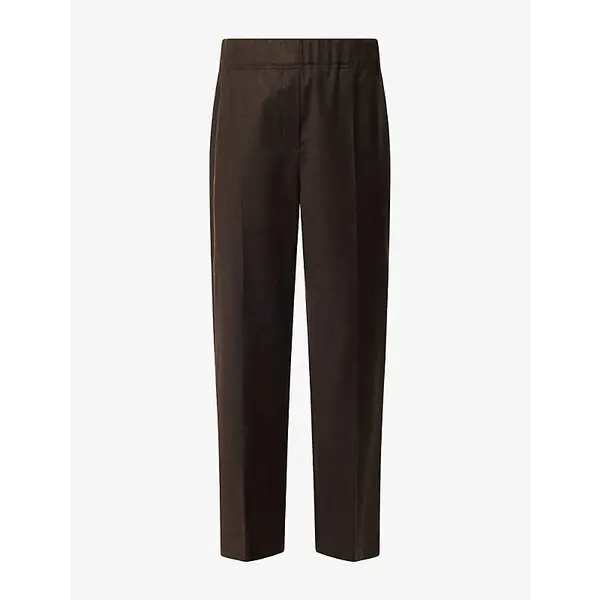 Max Mara Regular-fit Flannel Stretch-wool Trousers