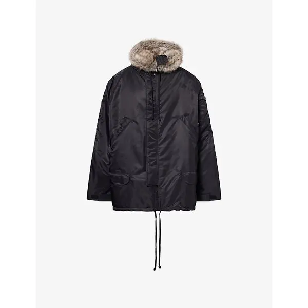 ALEXANDER DIGENOVA N3b Faux-fur Trim Shell Coat