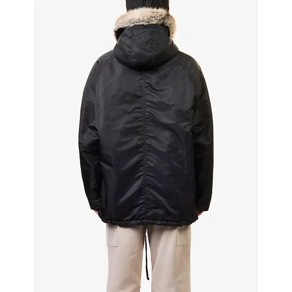 ALEXANDER DIGENOVA N3b Faux-fur Trim Shell Coat