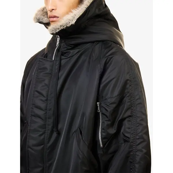 ALEXANDER DIGENOVA N3b Faux-fur Trim Shell Coat