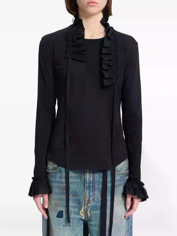 ANN DEMEULEMEESTER Ruffled Gathered Top