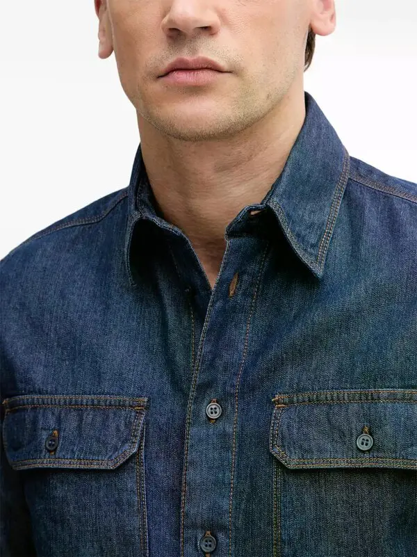 Sisley Button-down Denim Shirt