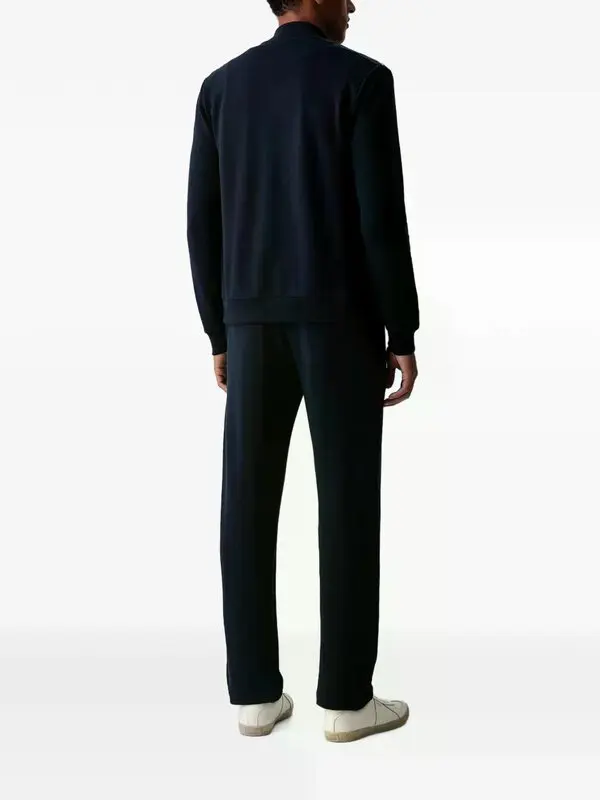 Emporio Armani Logo-embroidered Zip-up Sweatshirt And Track Pants Set