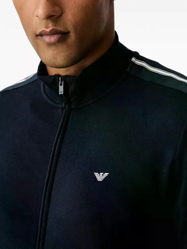 Emporio Armani Logo-embroidered Zip-up Sweatshirt And Track Pants Set
