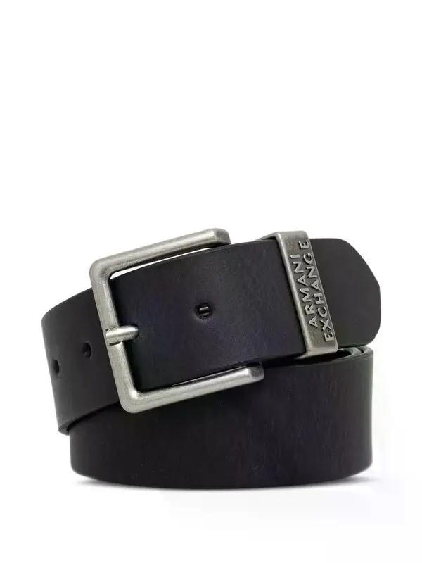 Armani Exchange Logo-plaque Leather Belt