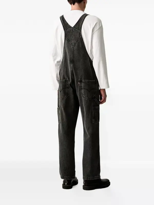 LEVI'S Faded-effect Patch-pocket Denim Dungarees