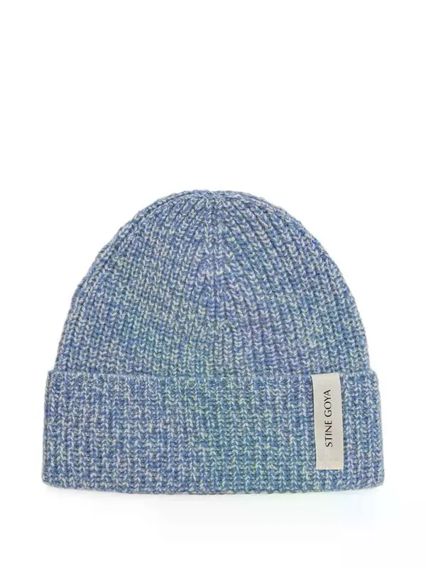 Stine Goya Ribbed-knit Beanie Hat - Blue