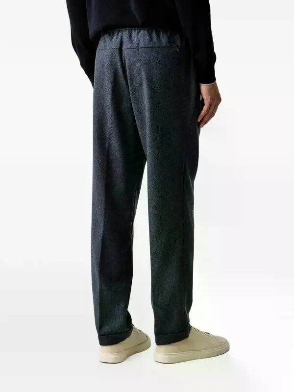 Paul & Shark Pleated Turn-up Straight-leg Trousers