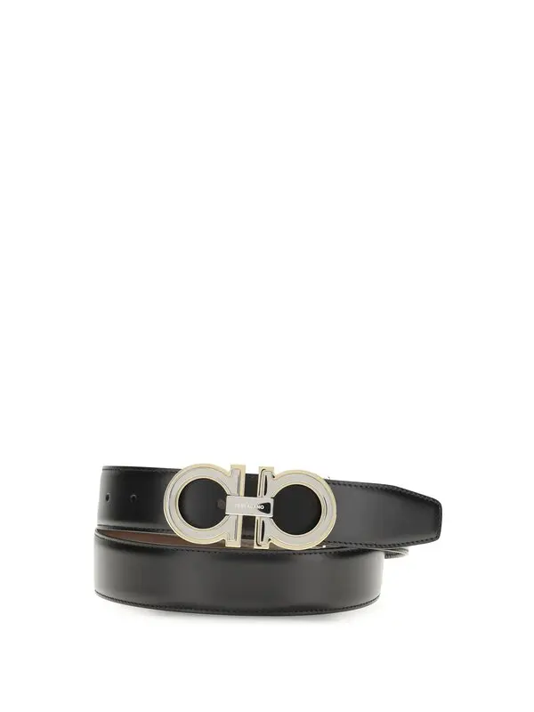 FERRAGAMO Reversible And Adjustable Gancini Belt - Multicolor