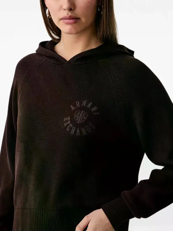 Armani Exchange Logo-embroidered Raglan-sleeves Sweater