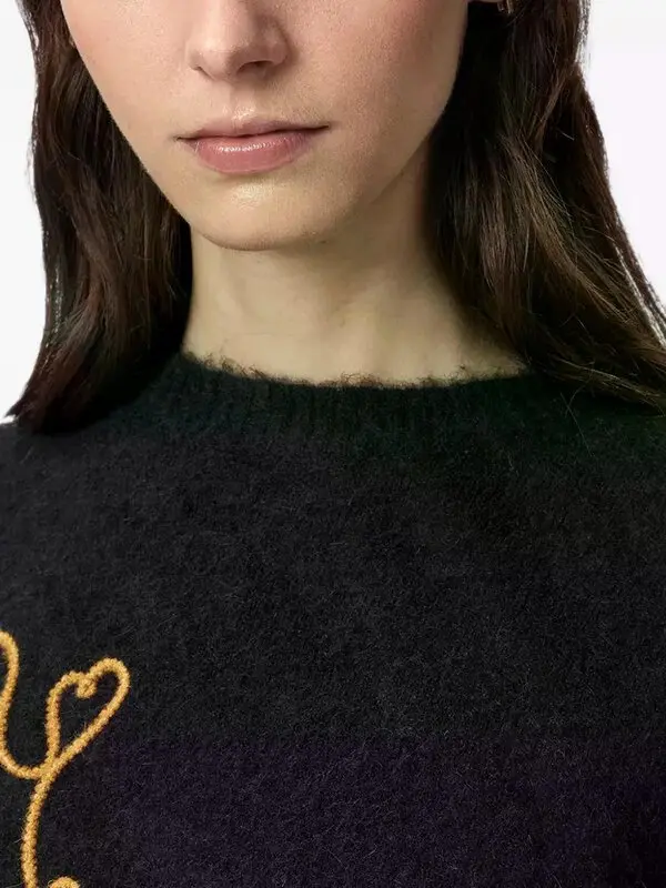 ALLSAINTS Embroidered Crew-neck Sweater