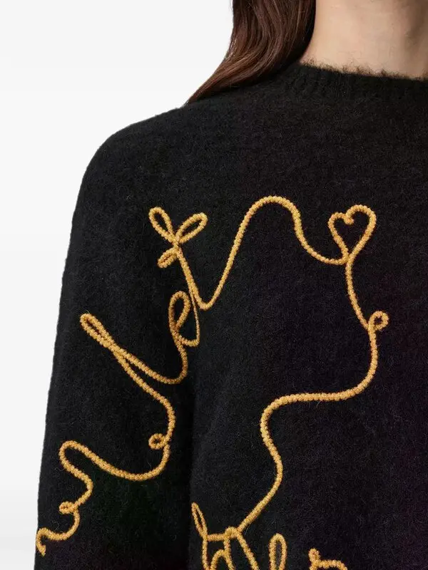 ALLSAINTS Embroidered Crew-neck Sweater