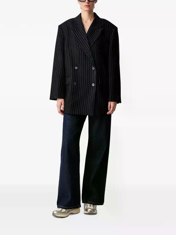 WRSTBHVR Amal Pinstripe-pattern Double-breasted Blazer