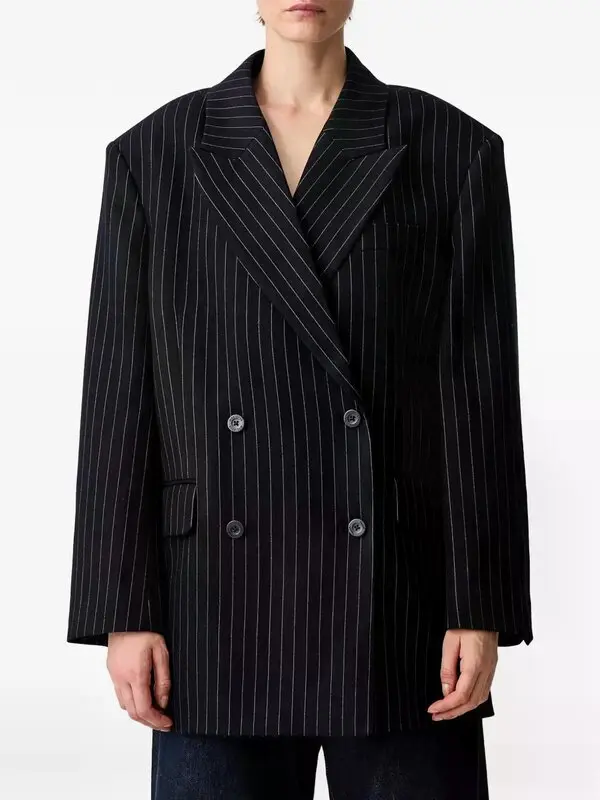 WRSTBHVR Amal Pinstripe-pattern Double-breasted Blazer