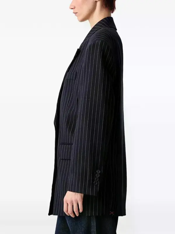 WRSTBHVR Amal Pinstripe-pattern Double-breasted Blazer