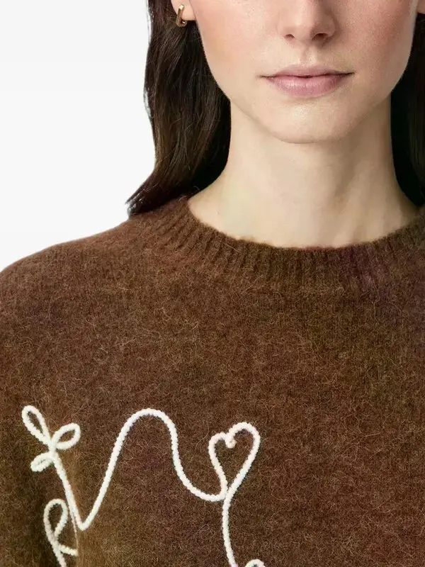 ALLSAINTS Unwind Embroidered Crew-neck Sweater