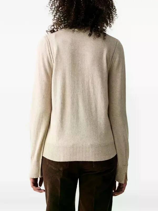 AERONAUTICA MILITARE Logo-perforated Crew Neck Sweater