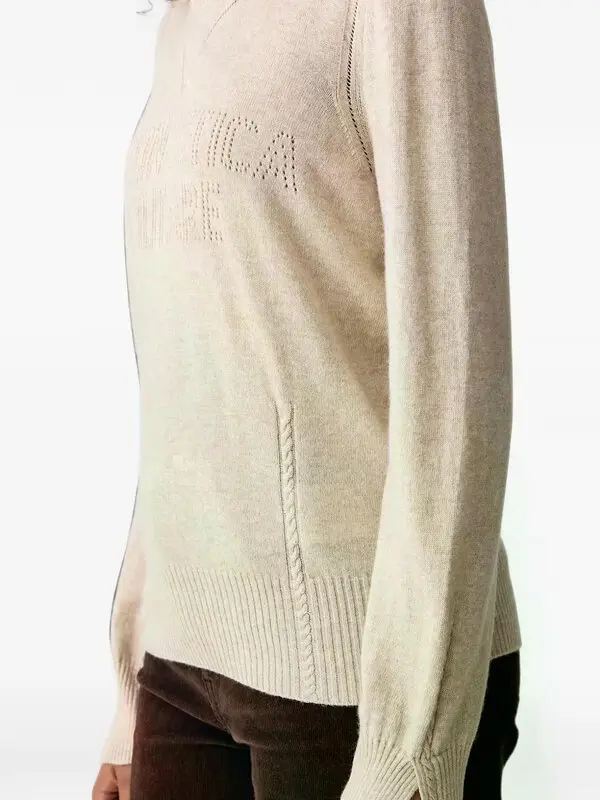 AERONAUTICA MILITARE Logo-perforated Crew Neck Sweater
