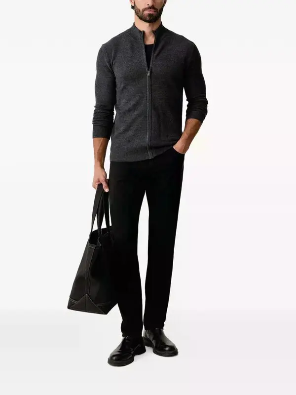 TRUSSARDI Zip-up Ribbed-trim Cardigan