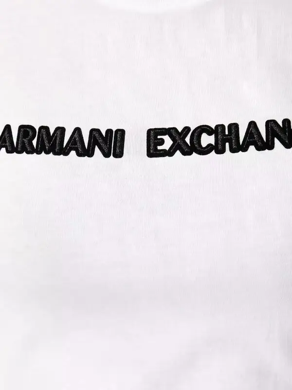Armani Exchange Logo-embroidered T-shirt