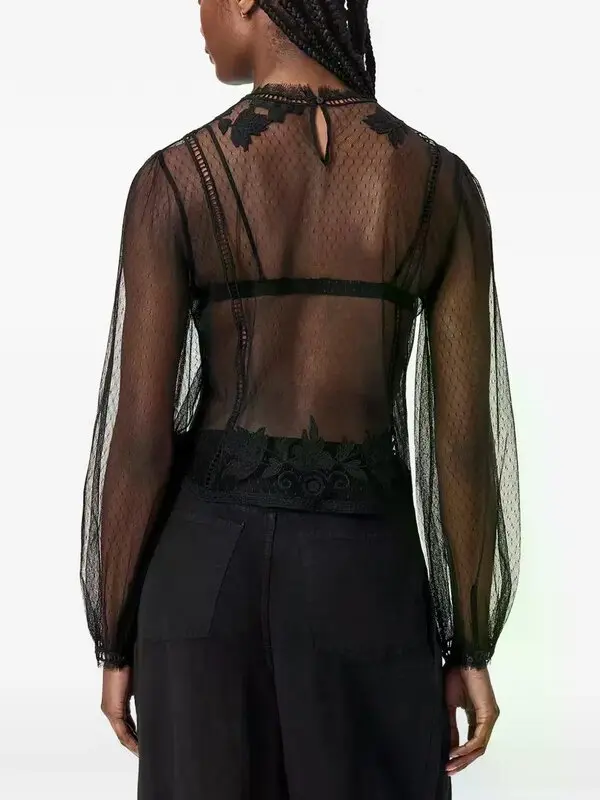 ALLSAINTS Cesca Floral-embroidered Blouse