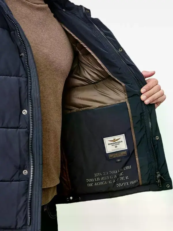 AERONAUTICA MILITARE Quilted Hooded Jacket