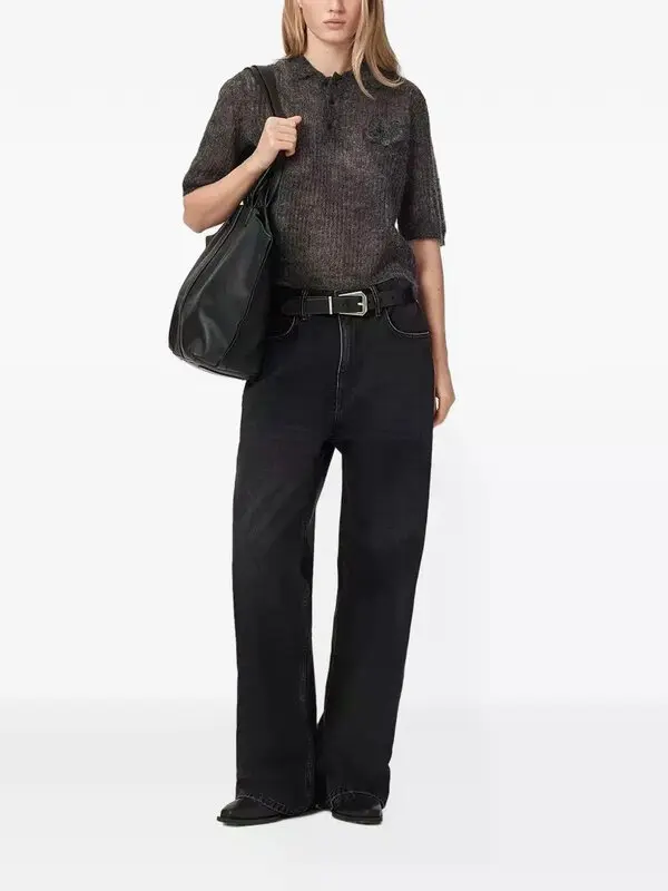 ALLSAINTS Logo-embroidered Polo-style Sweater